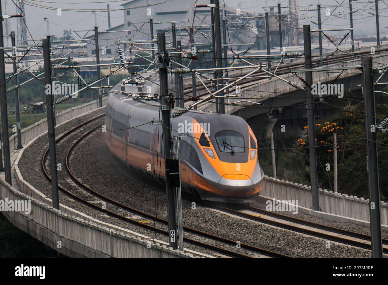 Bandung, Indonesia. 24th May, 2023. A bullet train bound for Jakarta ...