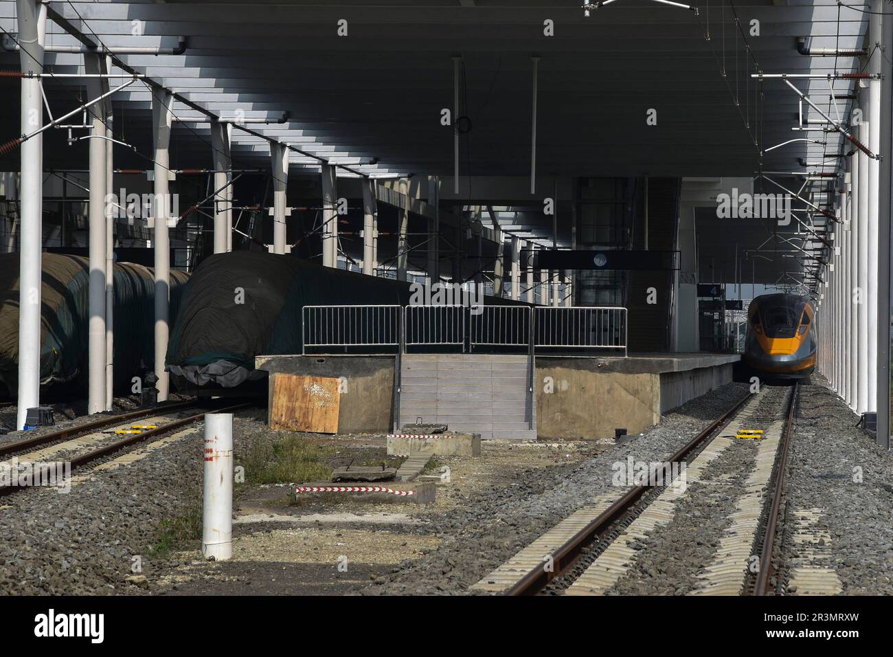 Bandung, Indonesia. 24th May, 2023. A bullet train bound for Jakarta ...