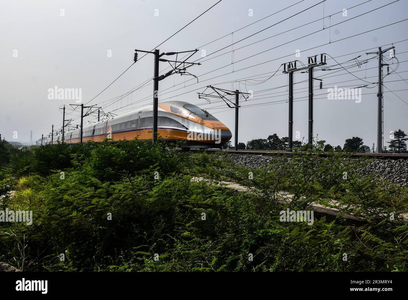 Bandung, Indonesia. 24th May, 2023. A bullet train bound for Jakarta ...