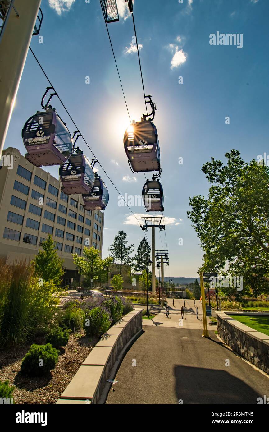 Spokane washington downtown in summer Stock Photo - Alamy