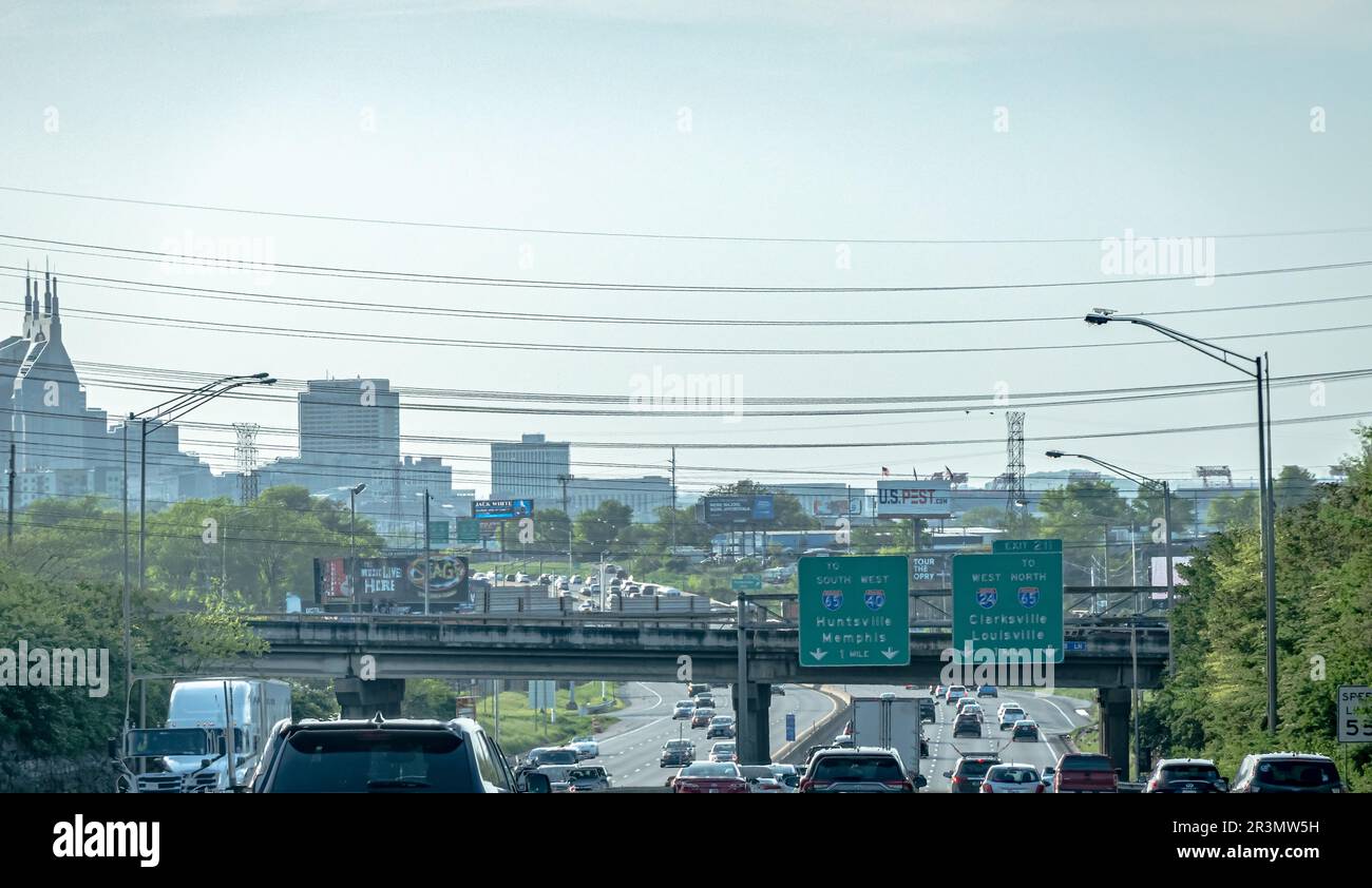Downtown nashville tennessee cityscape skyline scenes Stock Photo - Alamy