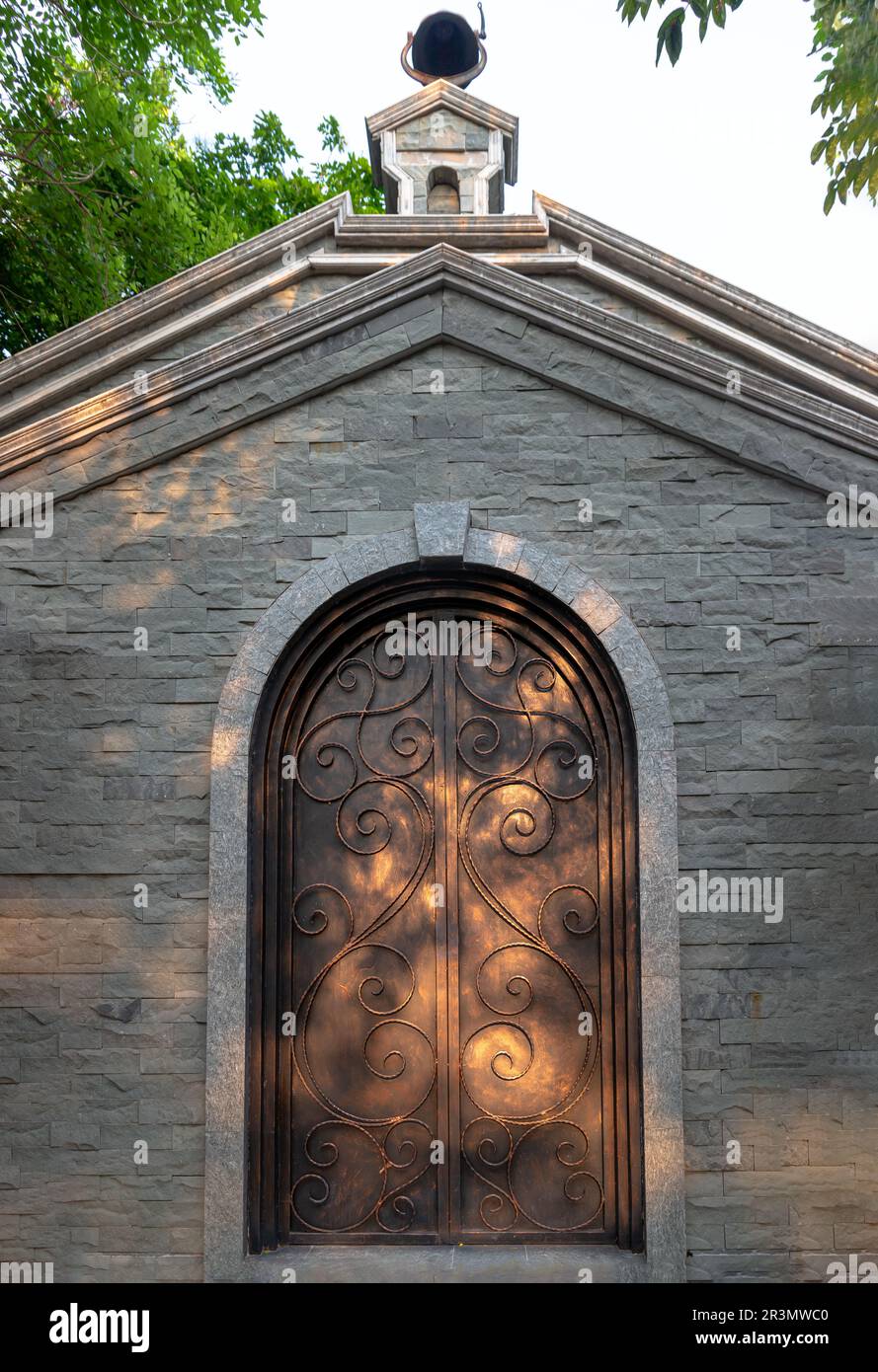 Nakhonsawan, Thailand - Apr 23, 2023 - Antique iron arched door on ...