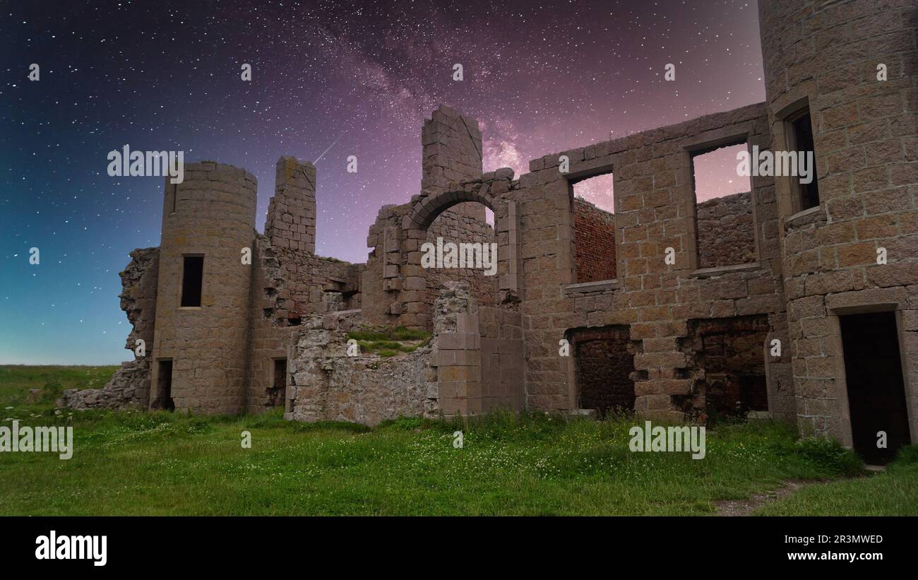 The New Slains Castle in Scotland Stock Photo - Alamy