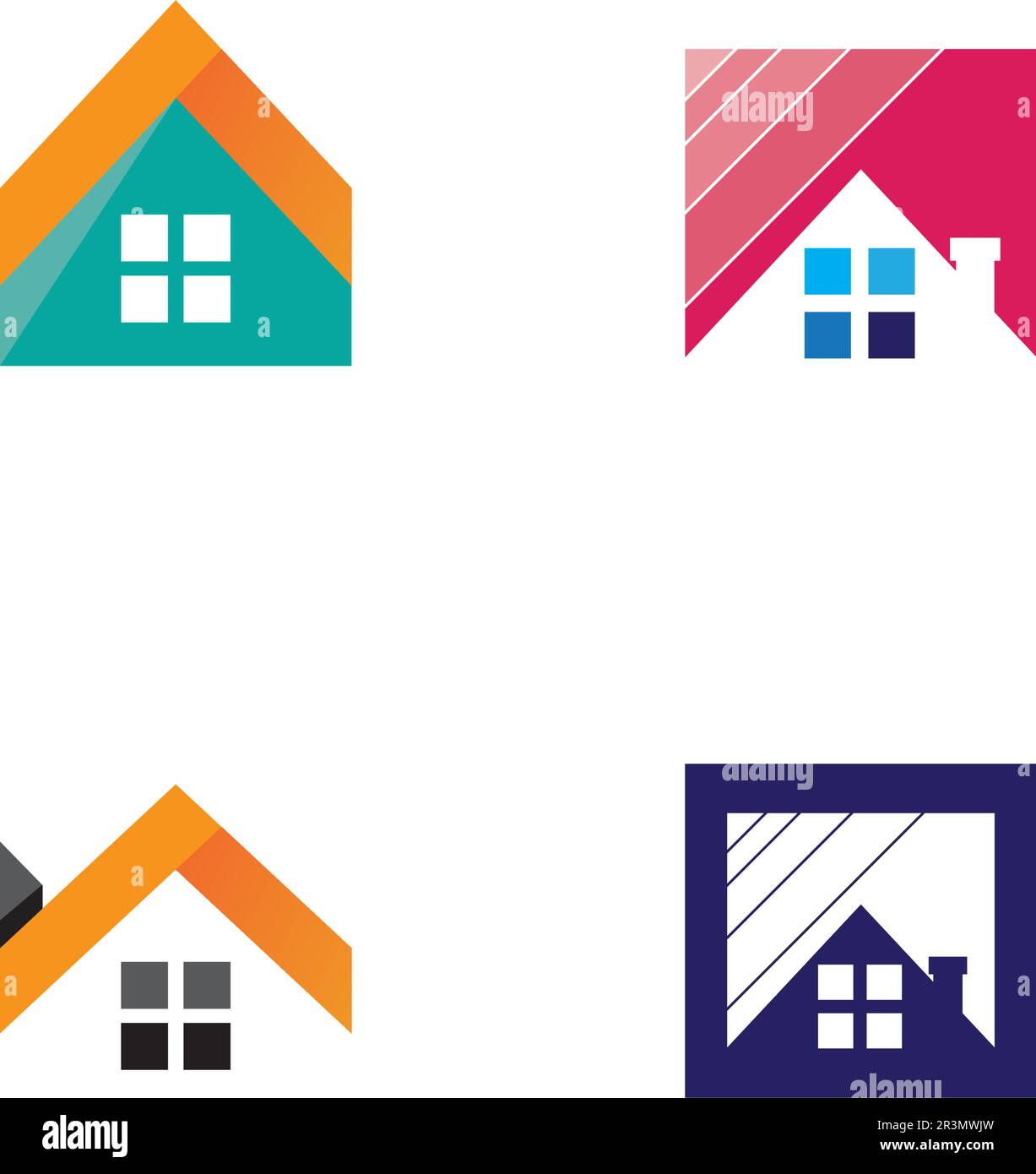 Real estate and home buildings logo icons template Stock Vector Image ...