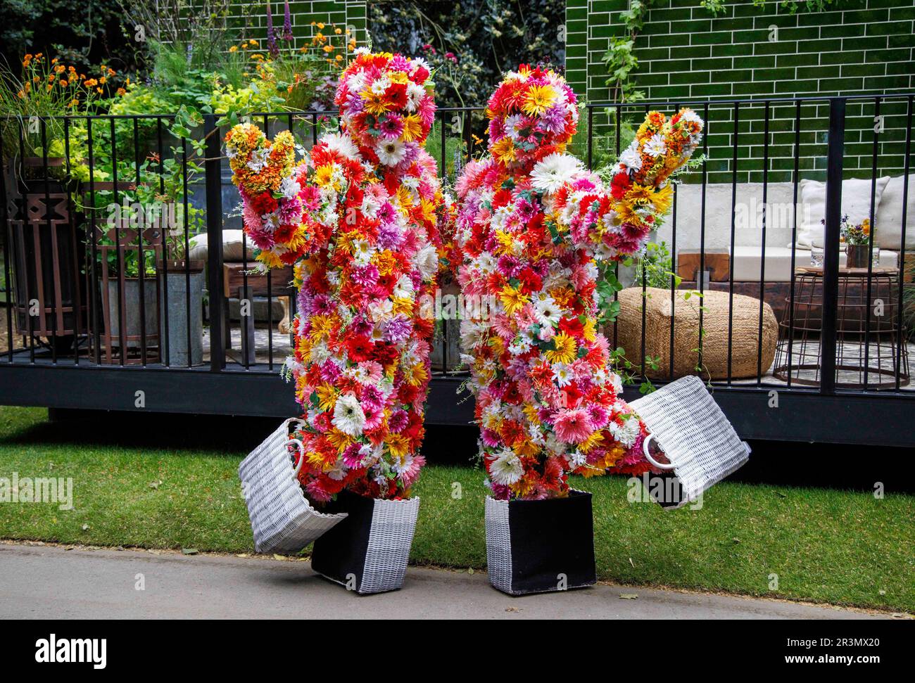 London, UK. 23rd May, 2023. People with flower costumes RHS Chelsea ...