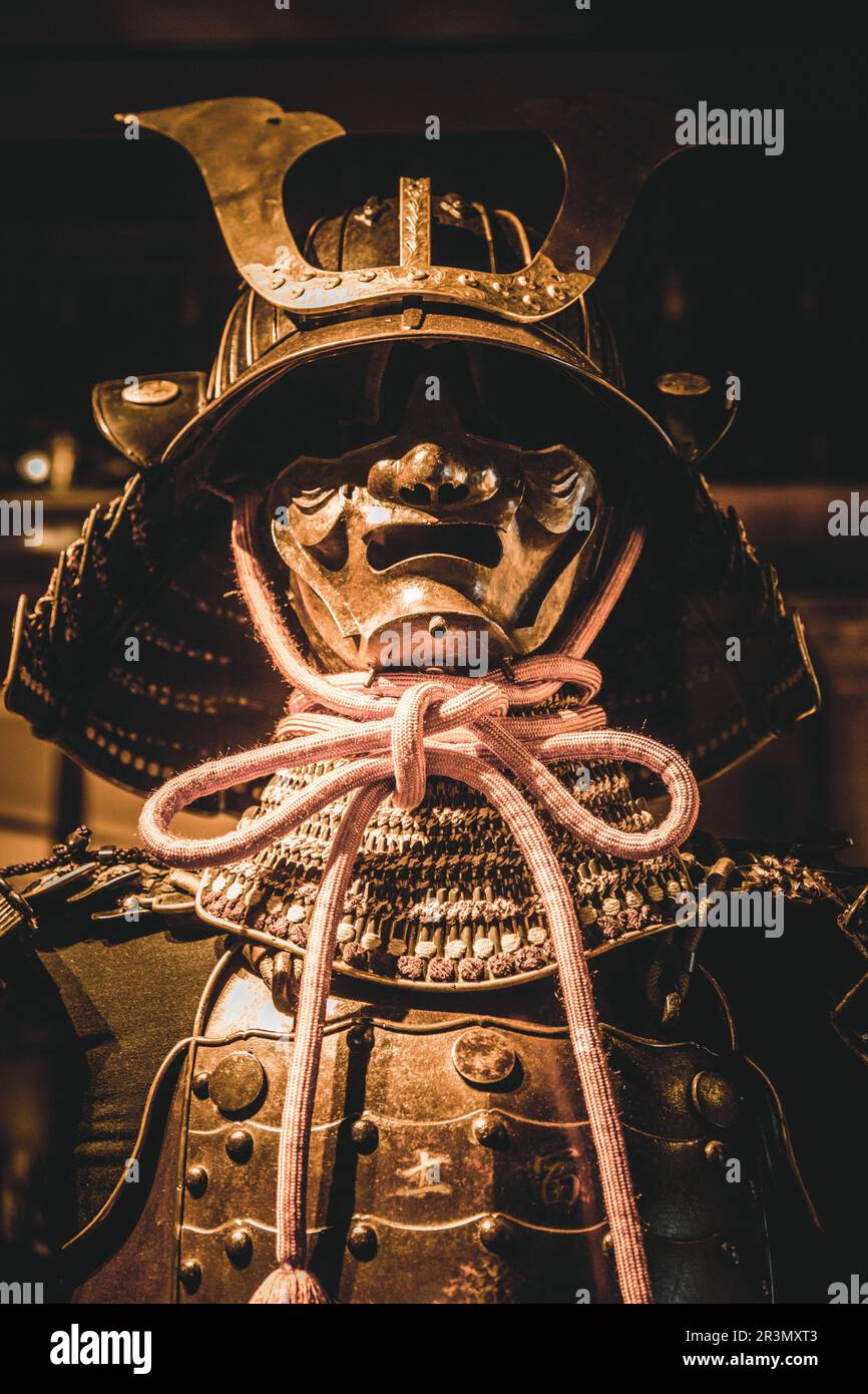 Traditional samurai Japanese armour - antique protection for fighter in ...