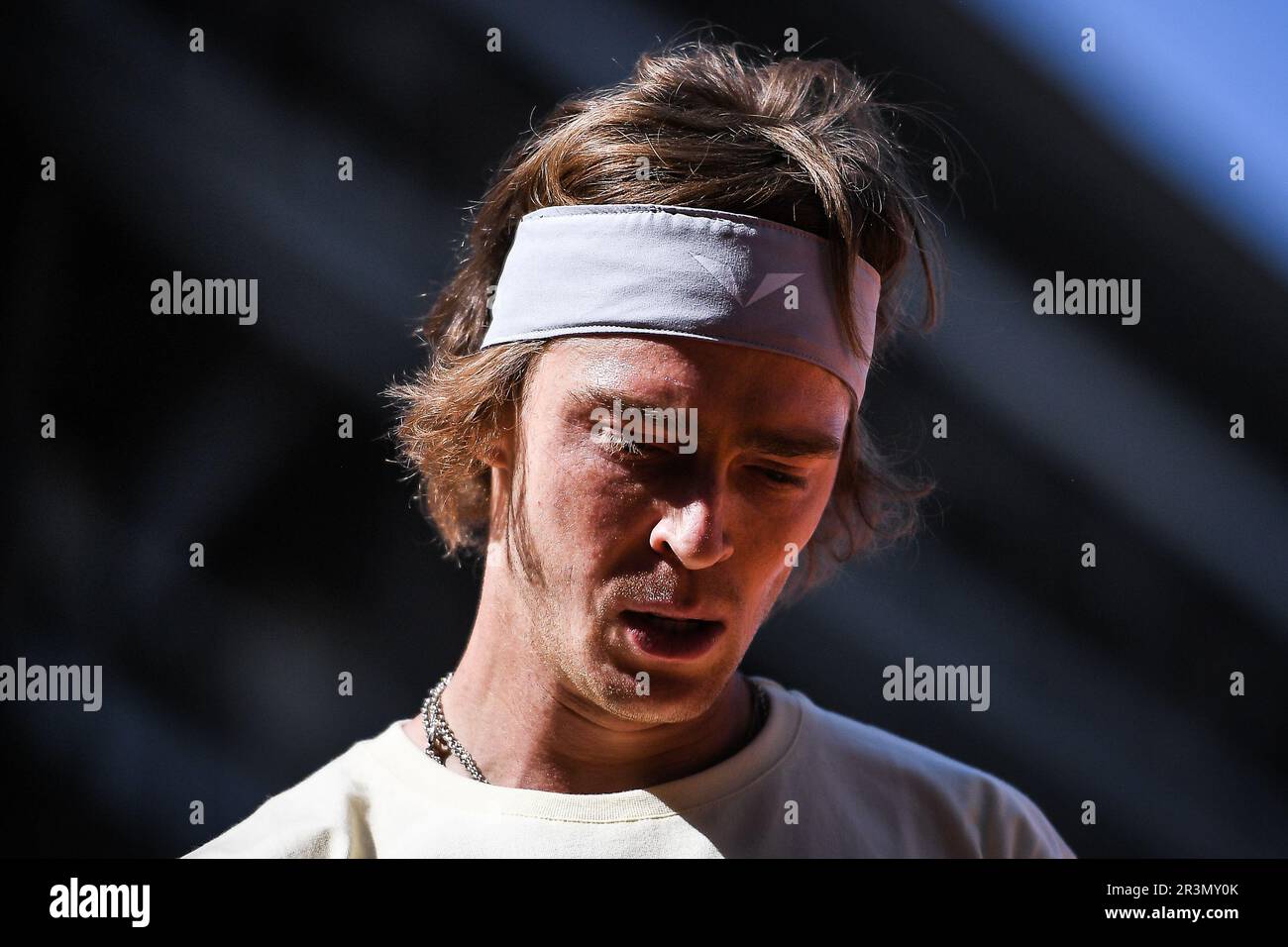 Paris, France, France. 24th May, 2023. Andrey RUBLEV of Russia during a ...