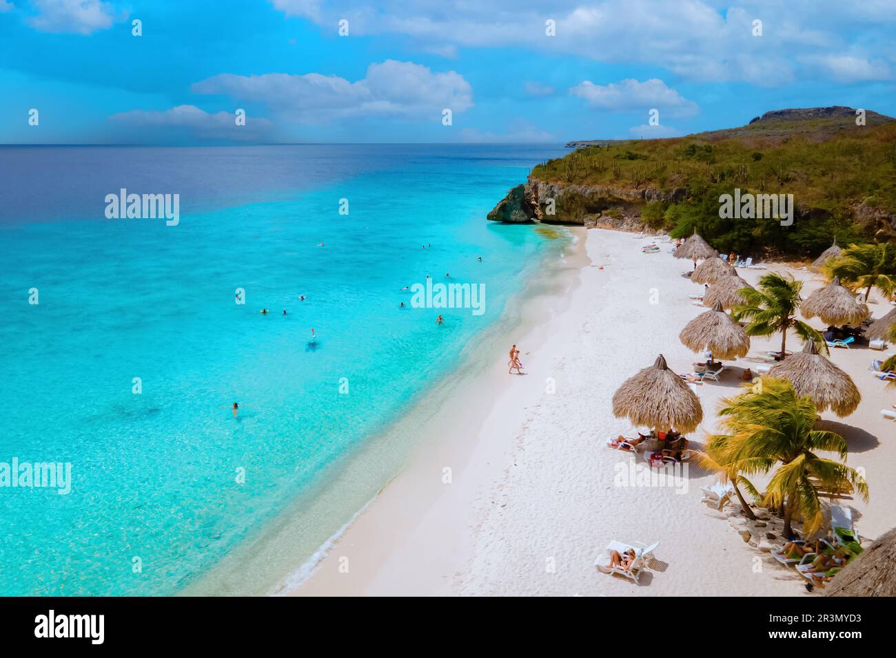 Cas Abou Beach on the caribbean island of Curacao, Playa Cas Abou in ...