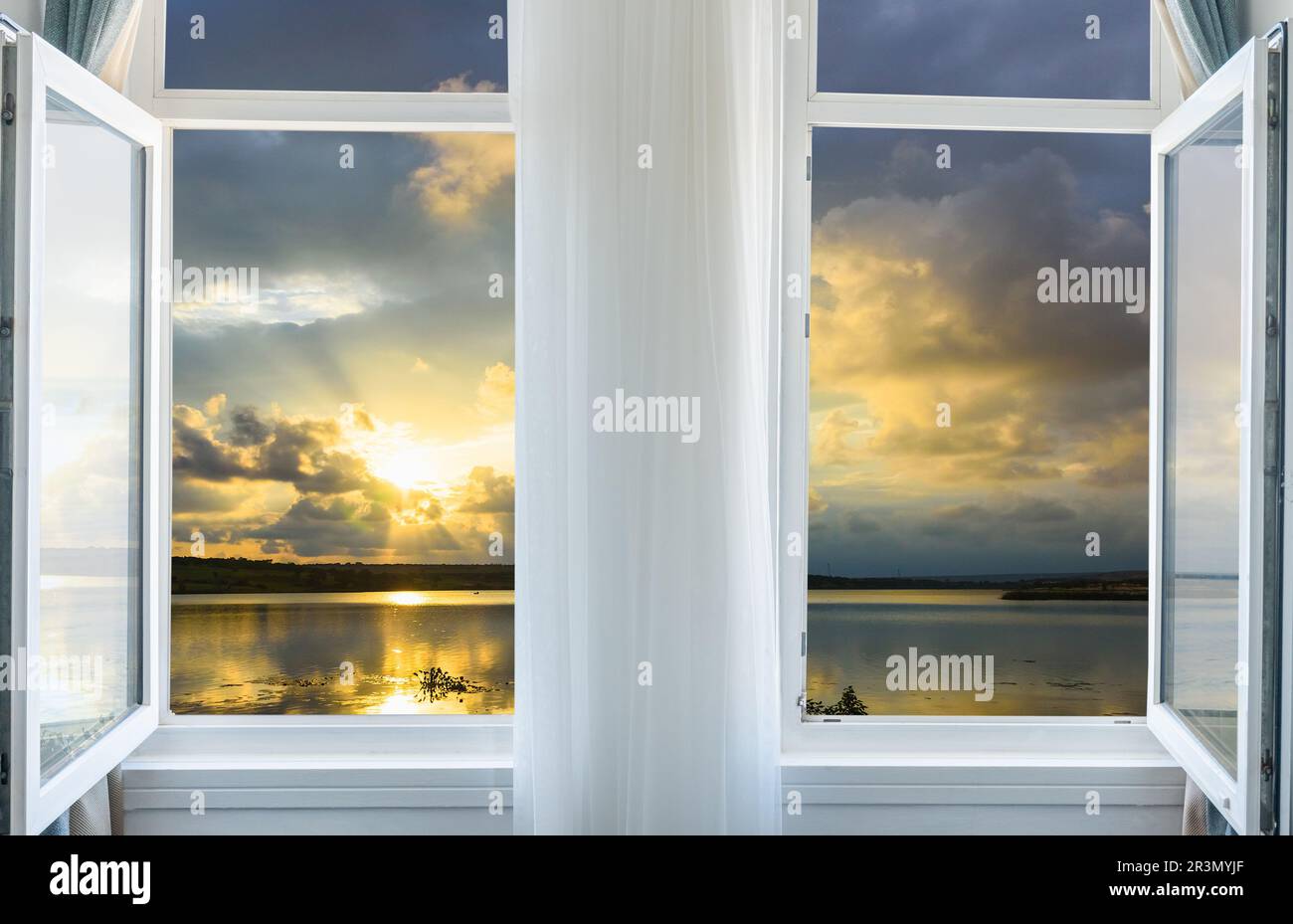 Ocean view window Stock Photo - Alamy