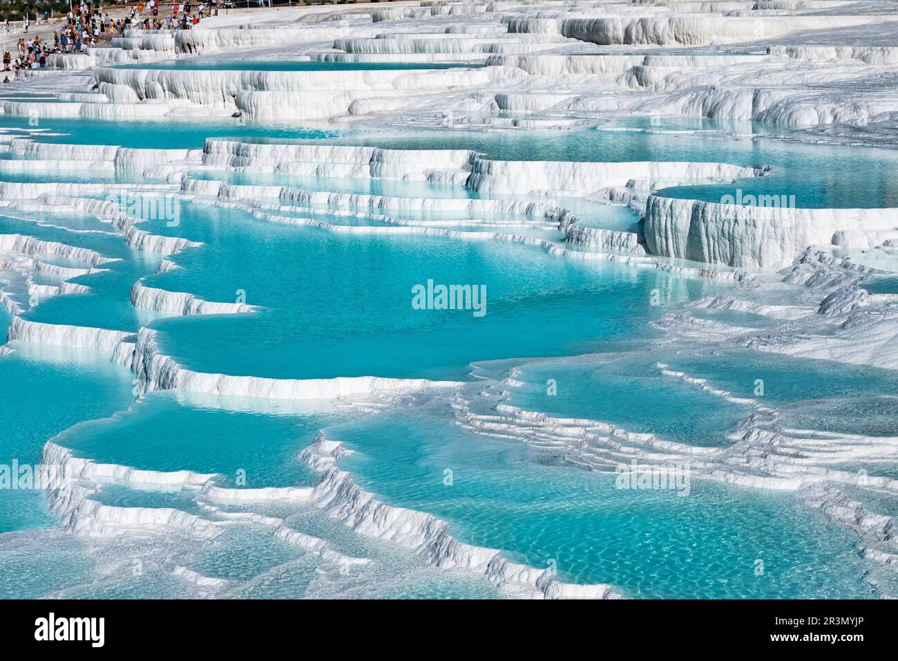 Natural travertine pools and terraces Stock Photo - Alamy