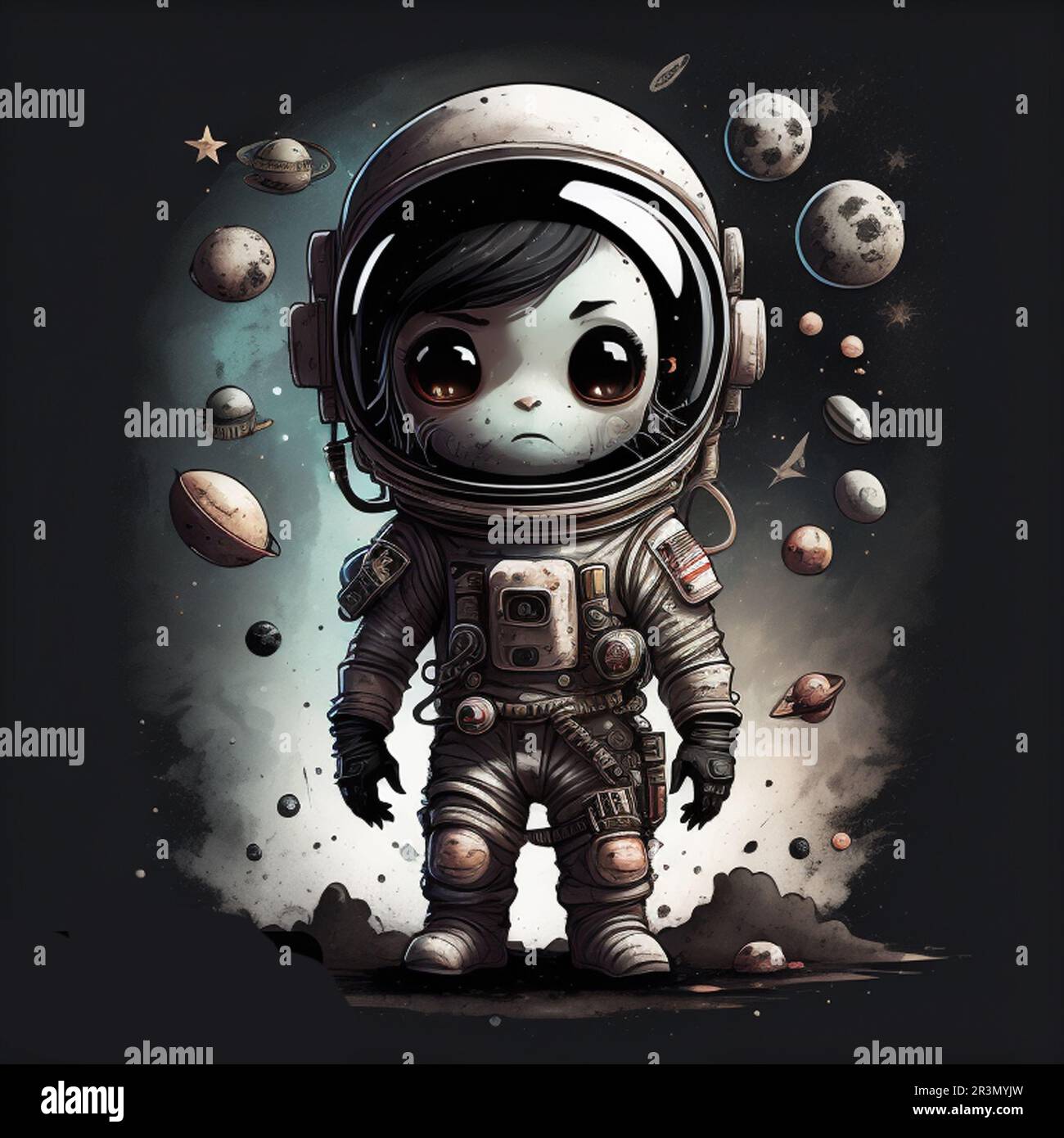 Cute astronaut drawing hi-res stock photography and images - Alamy