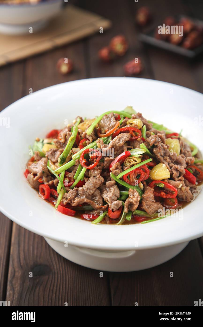 china hunan Stir-fried Beef Strips Stock Photo - Alamy