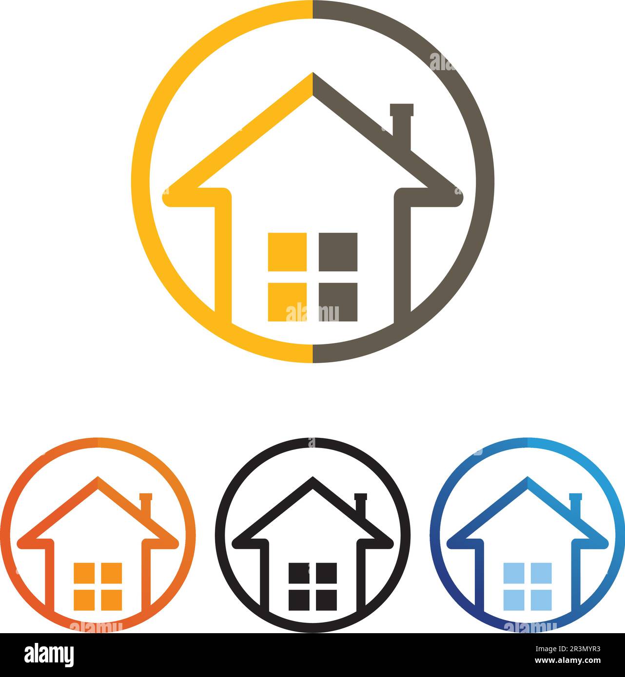 Real estate and home buildings logo icons template Stock Vector Image ...