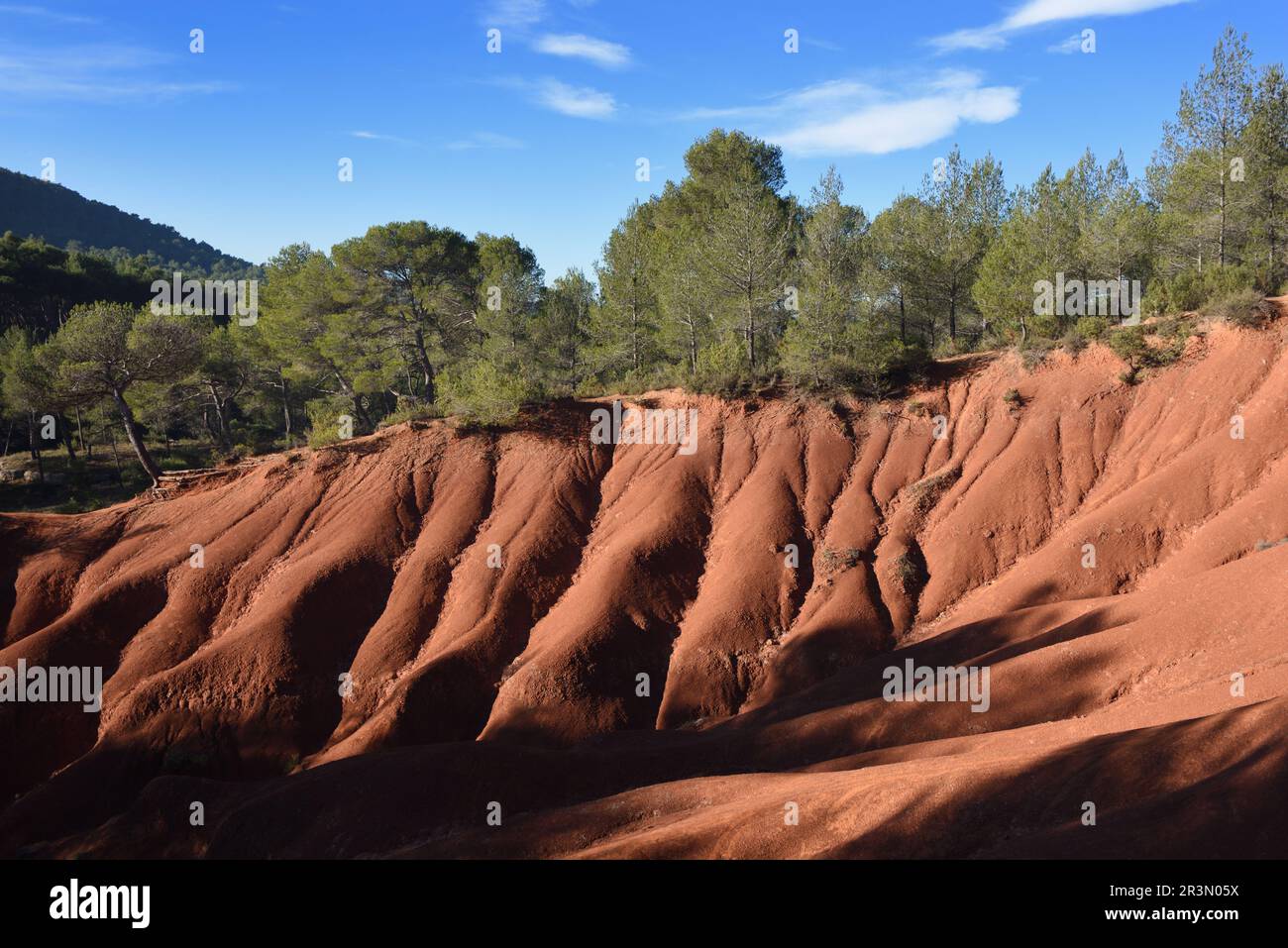 Eroded Ochre Clay Formations in the Canyon des Terres Rouges on the ...