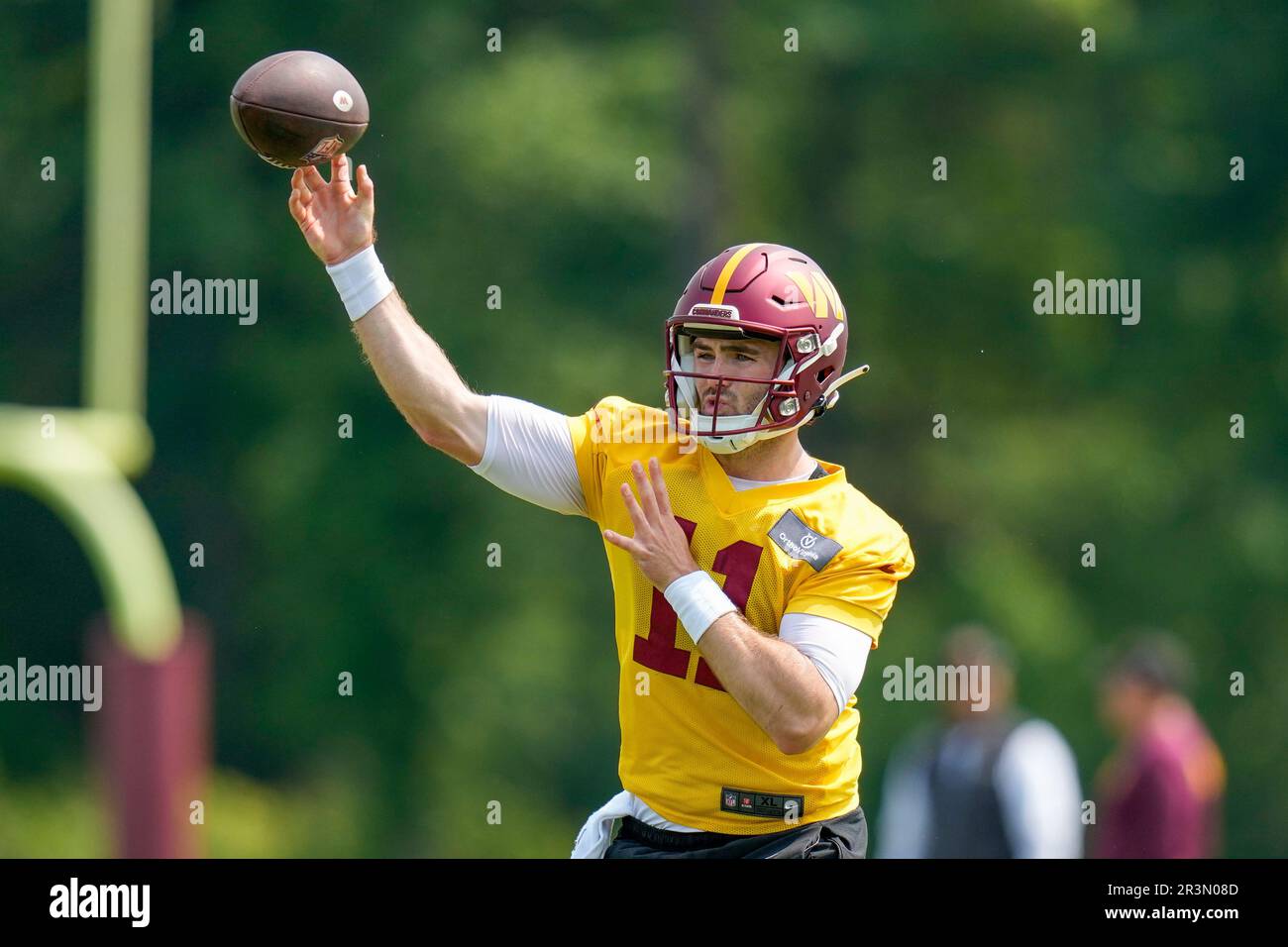Washington Commanders quarterback Jake Fromm throws during NFL football ...