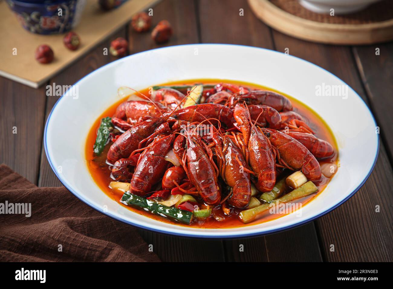 Asian Chinese Food Spicy Crayfish Stock Photo - Alamy