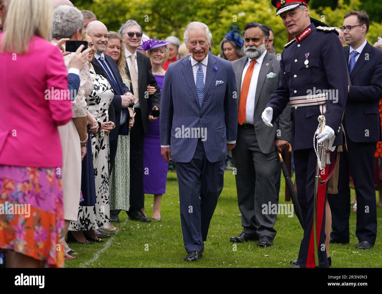 King Charles III attends a Garden Party at Hillsborough Castle, Co Down ...