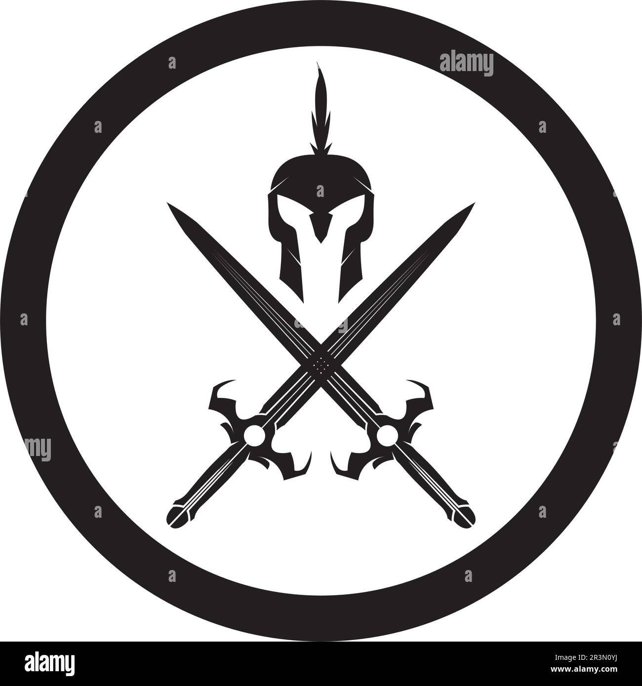 Cross swords icon flat. Simple vector symbol and bonus icon Stock ...