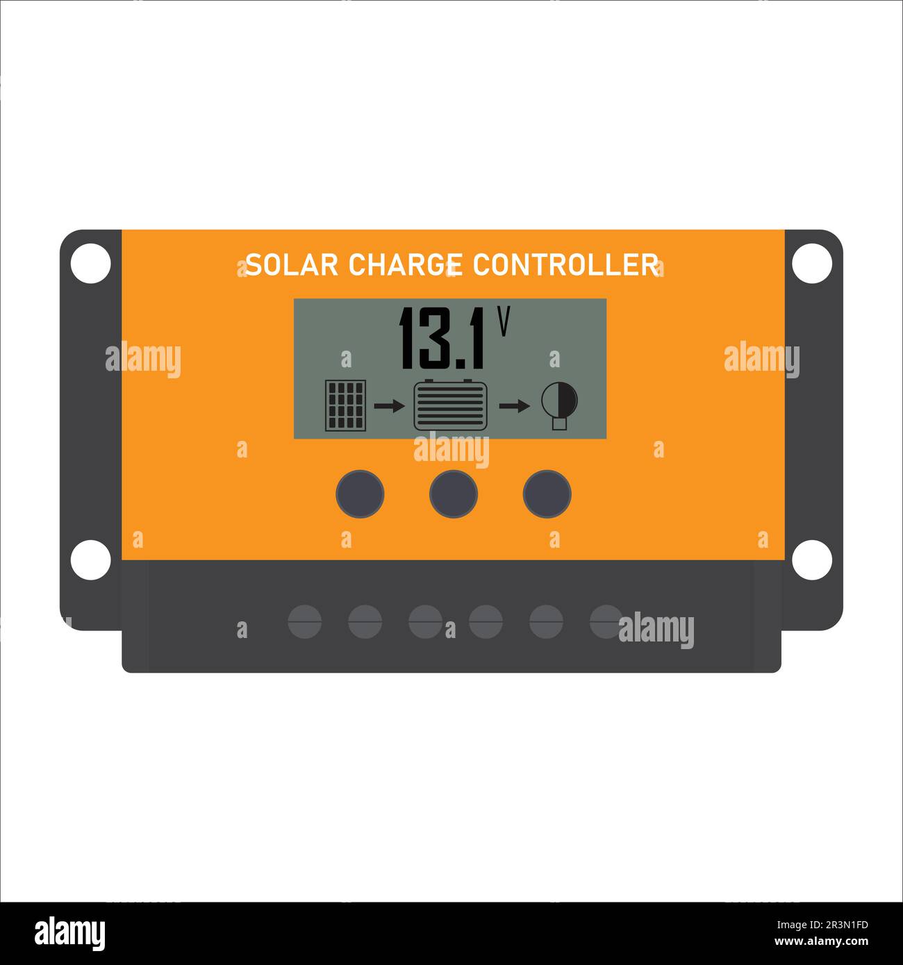vector design of solar charge controller isolated on white background ...