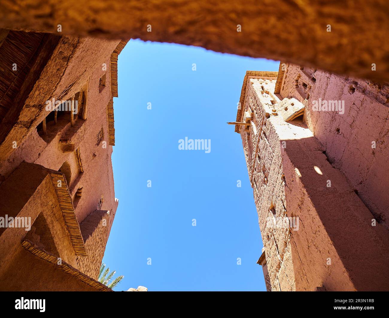 A Kasbah is a typical and traditional building made of clay and straw ...