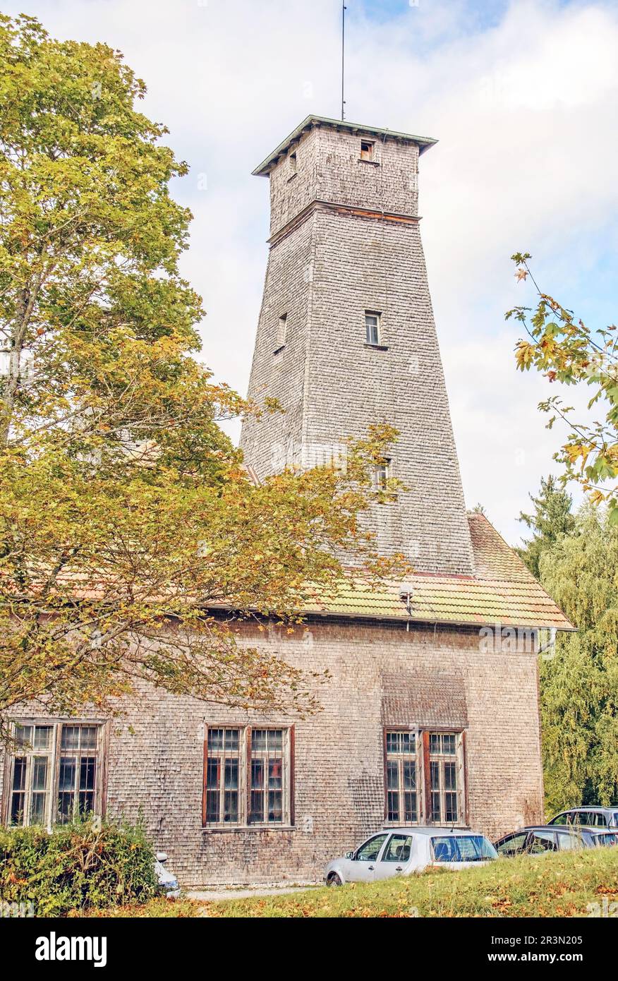 Historic drilling tower for salt extraction Bad-DÃ¼rrheim Stock Photo ...