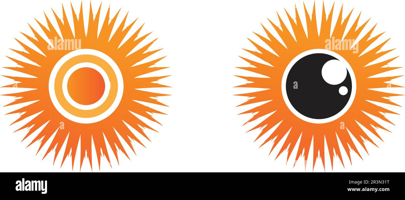 Sun logo and symbols star icon web Vector Stock Vector Image & Art - Alamy