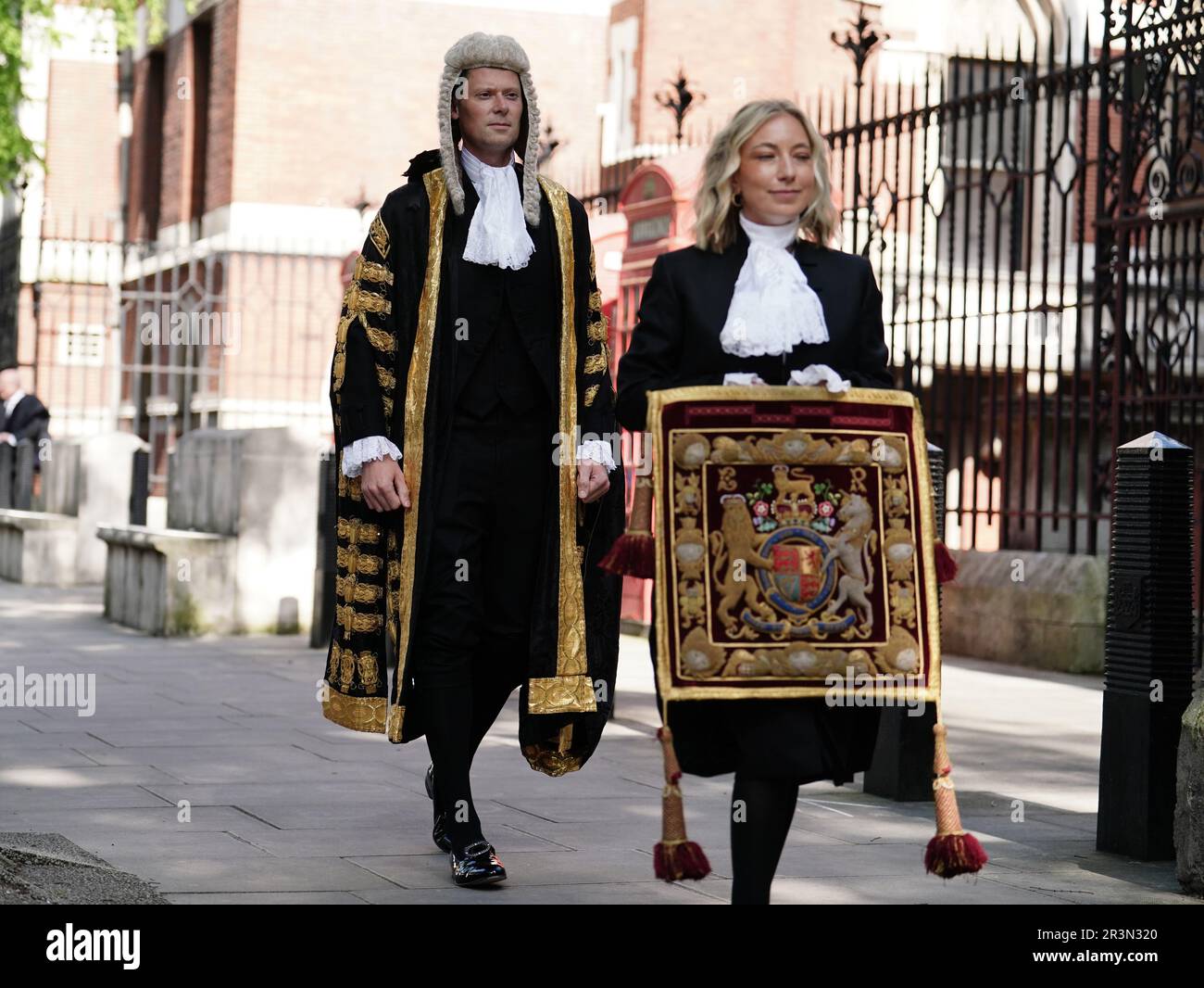 Secretary of State for Justice Alex Chalk arrives at the Royal Courts ...