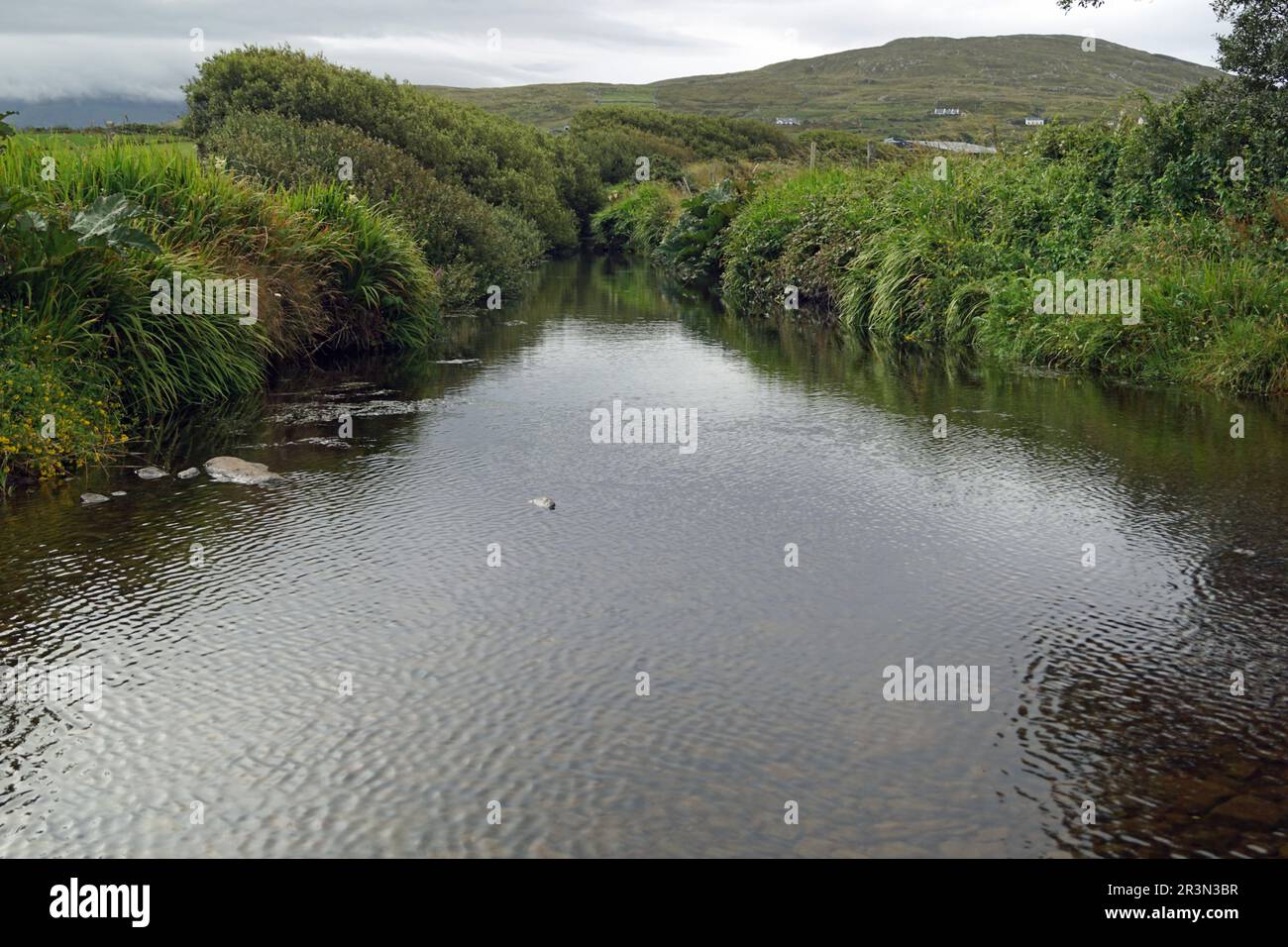 Clapper Bridge over Carrownisky River Ireland County Mayo Killeen ...