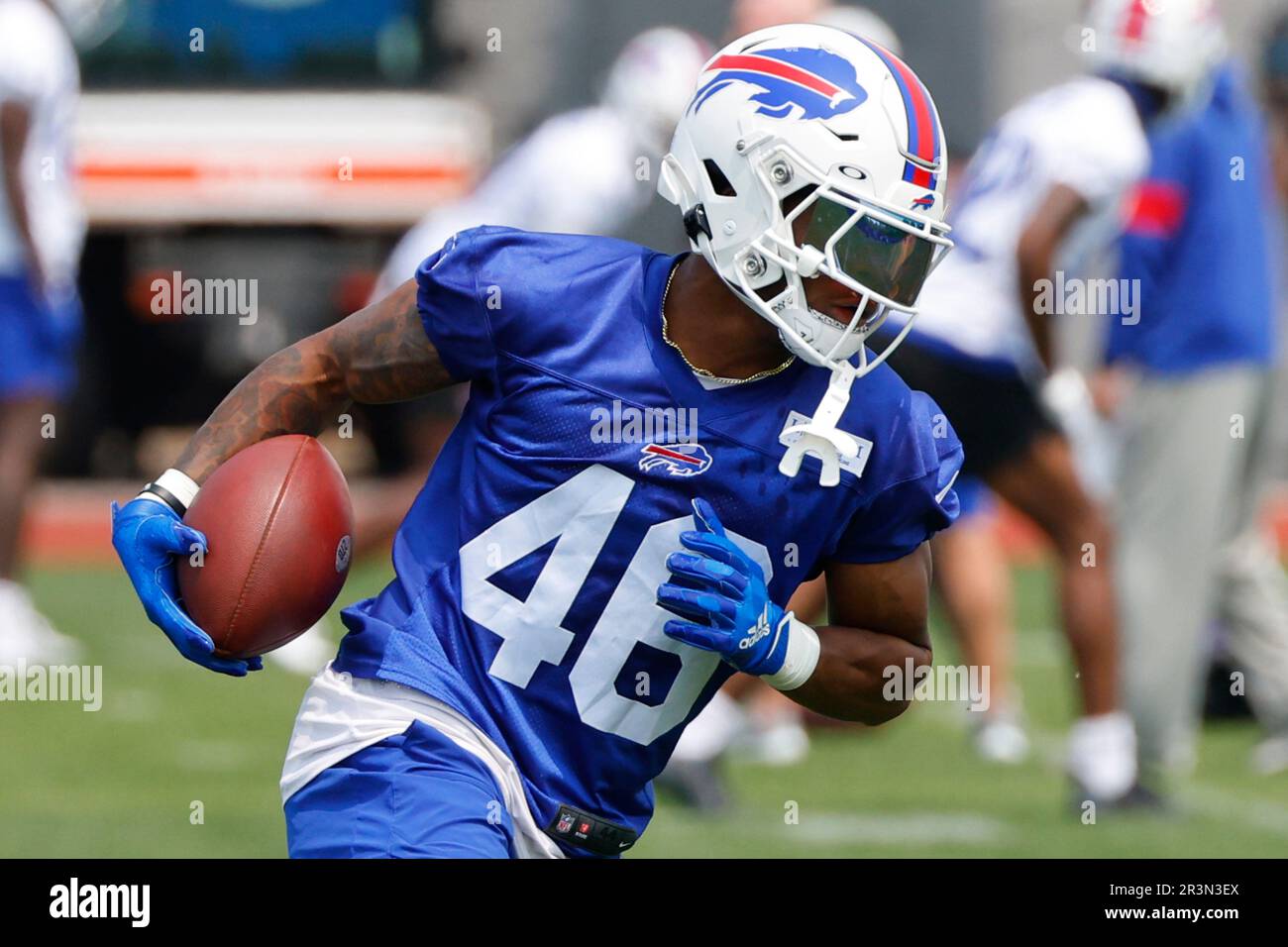 Buffalo Bills defensive back Ja'Marcus Ingram (46) runs a play during ...