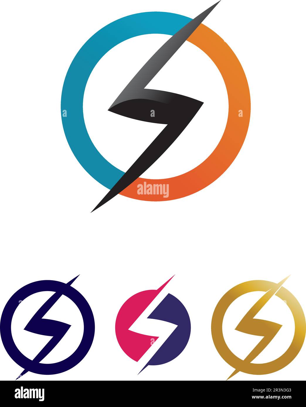 electric Vector lightning icon logo and symbols Stock Vector Image ...