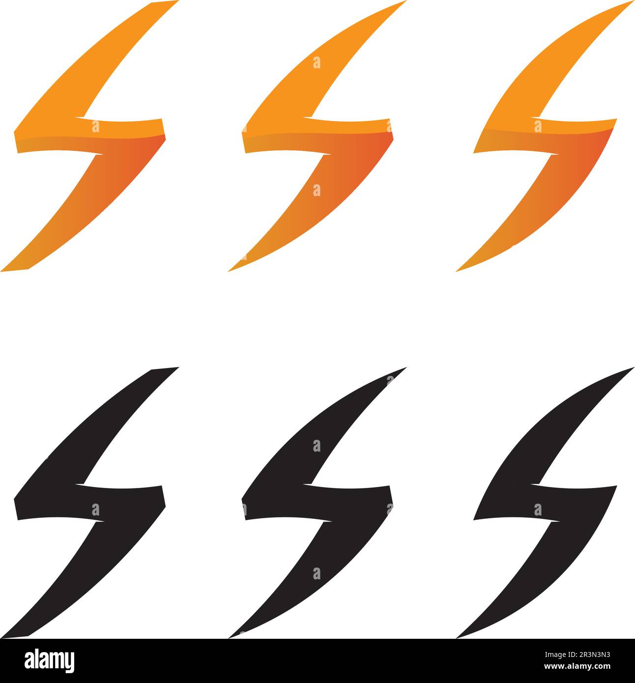 electric Vector lightning icon logo and symbols Stock Vector Image ...