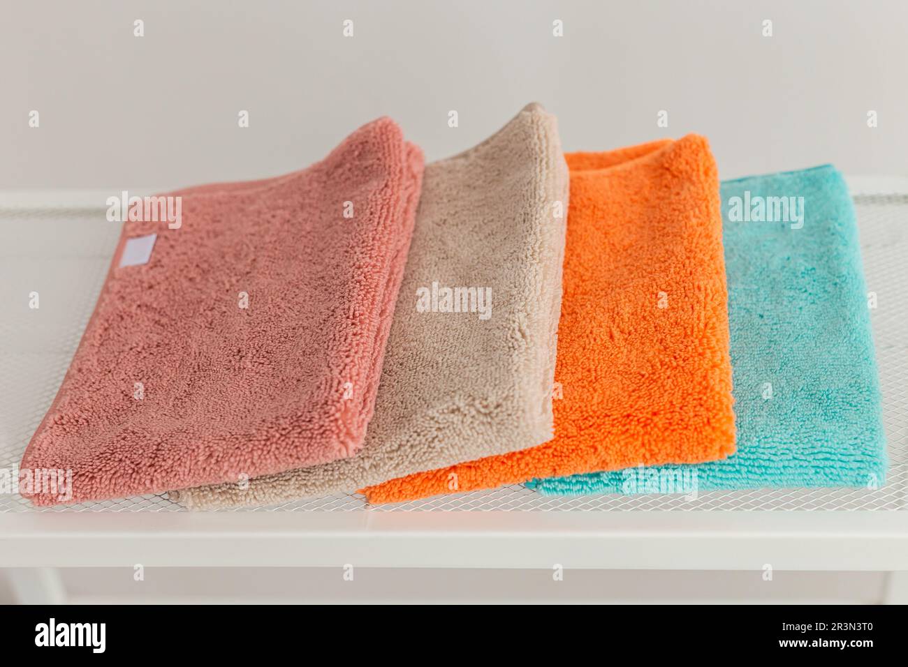 Stack of cleaning rags - Household chores and housekeeping Stock Photo ...