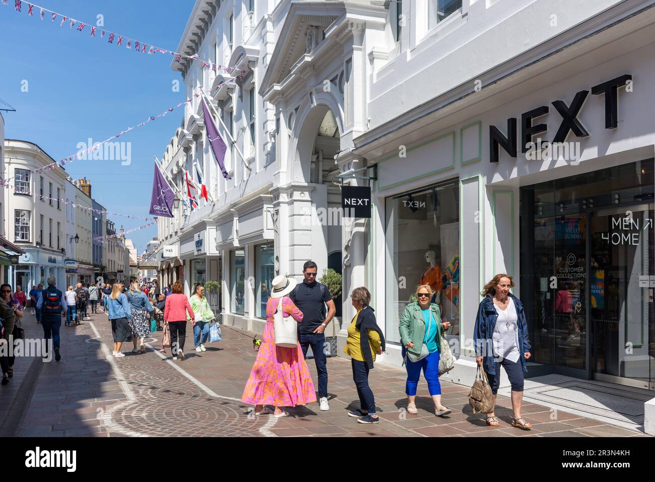 King Street (Rue de Derrière), St Helier, Jersey, Channel Islands Stock ...
