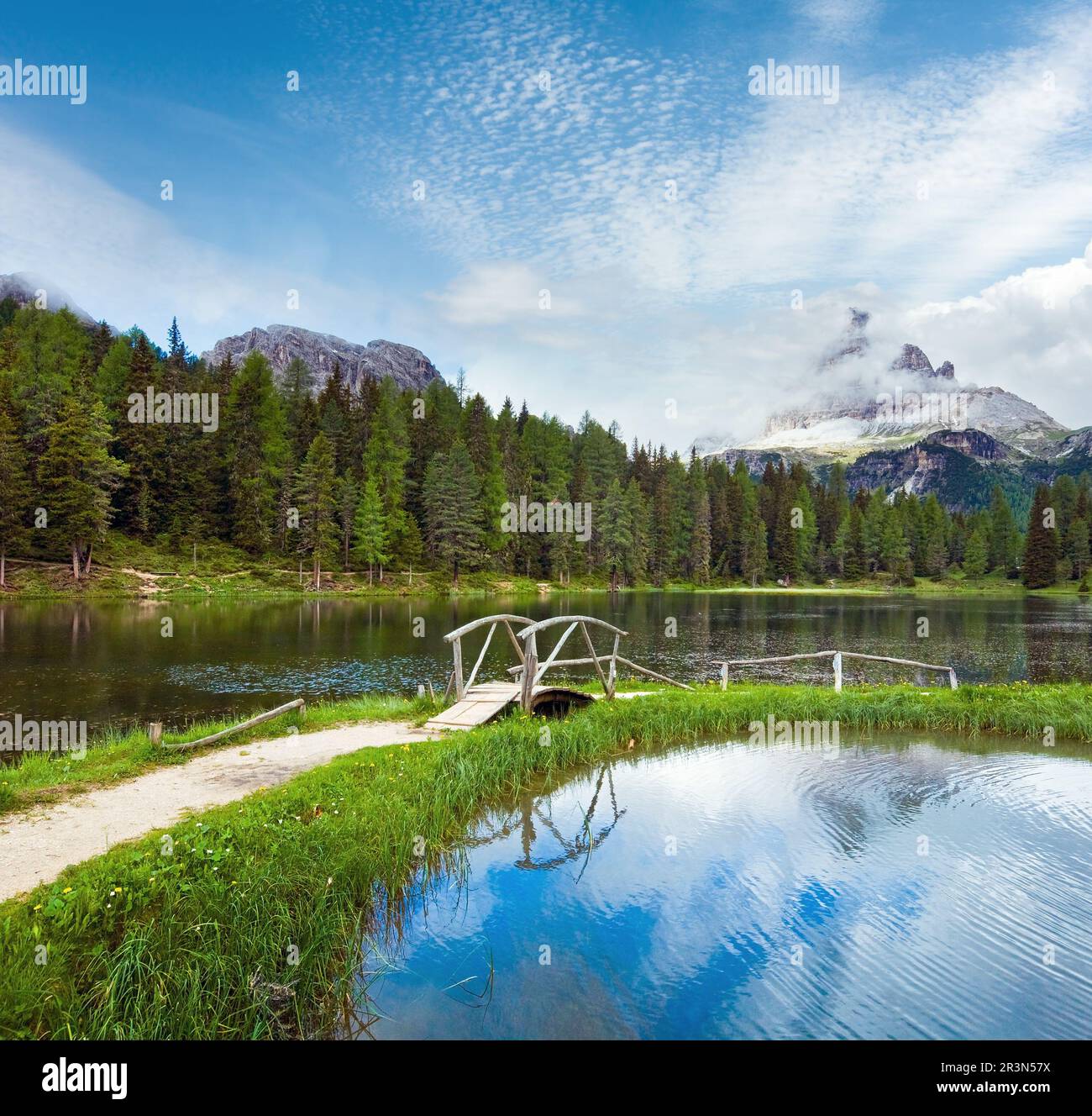 Alpine summer lake view Stock Photo - Alamy