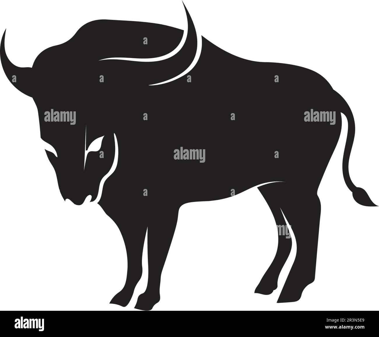 Bull horn logo and symbols template icons app Stock Vector Image & Art ...