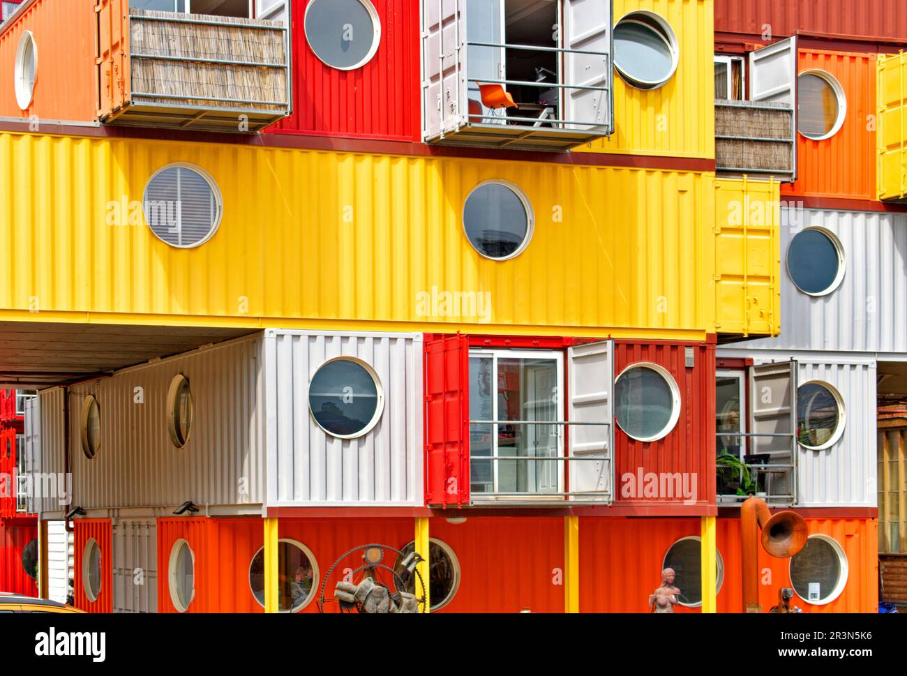 London Trinity Buoy Wharf Leamouth Peninsular Orchard Place colourful ...