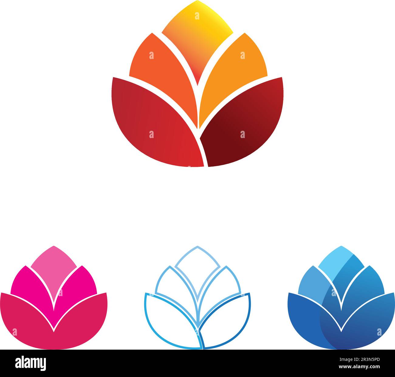 Vector Lotus Flower Sign for Wellness, Spa and Yoga. Vector ...