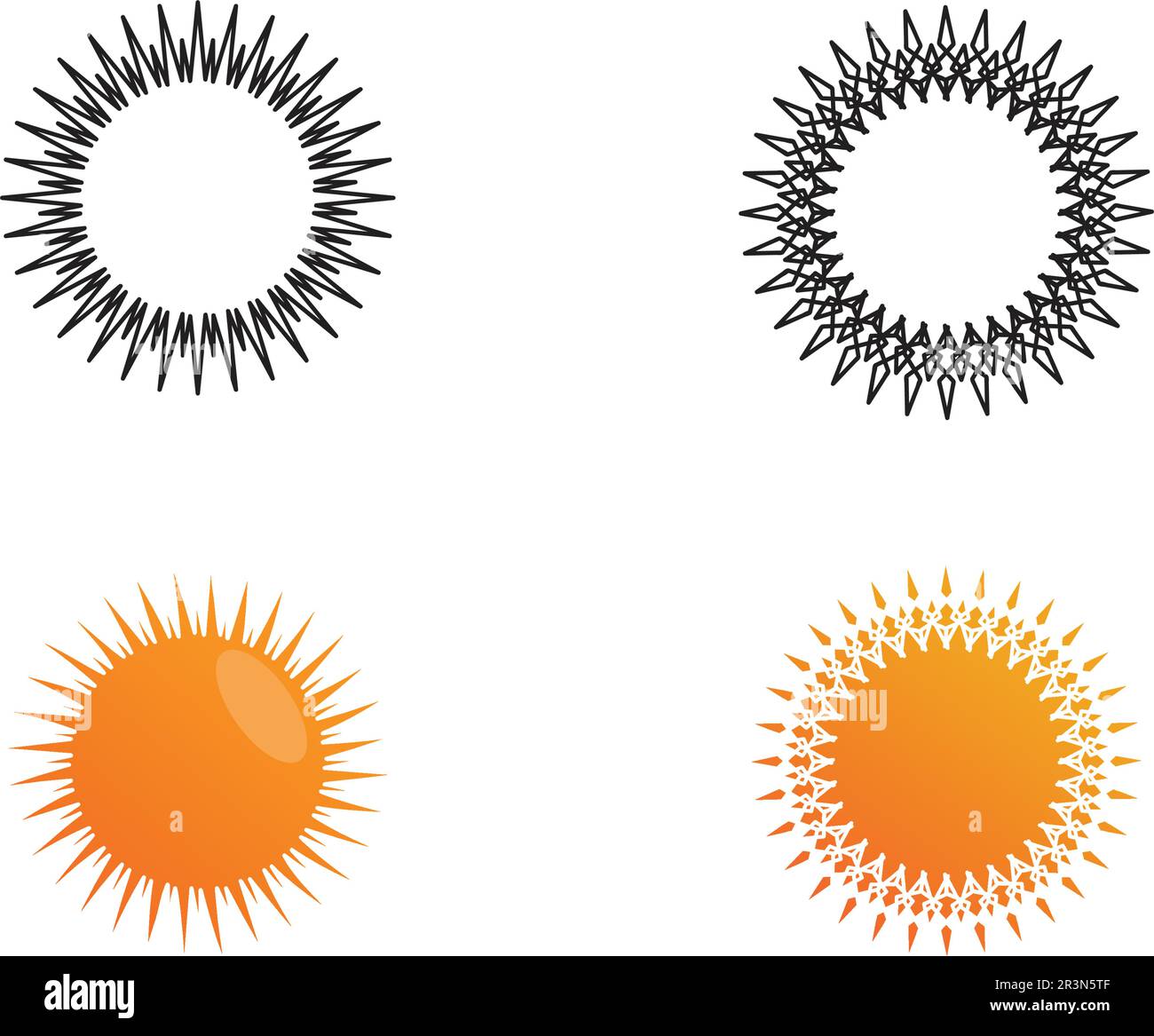 Sun logo and symbols star icon web Vector Stock Vector Image & Art - Alamy