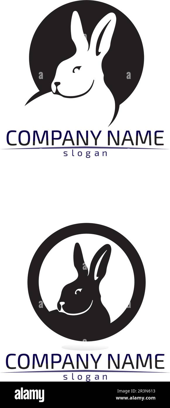 Rabbit vector Logo template and animal icon design Stock Vector Image ...
