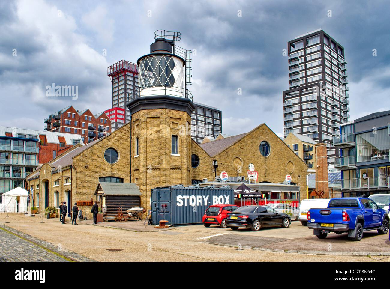 London Trinity Buoy Wharf Leamouth Peninsular Orchard Place view of the ...