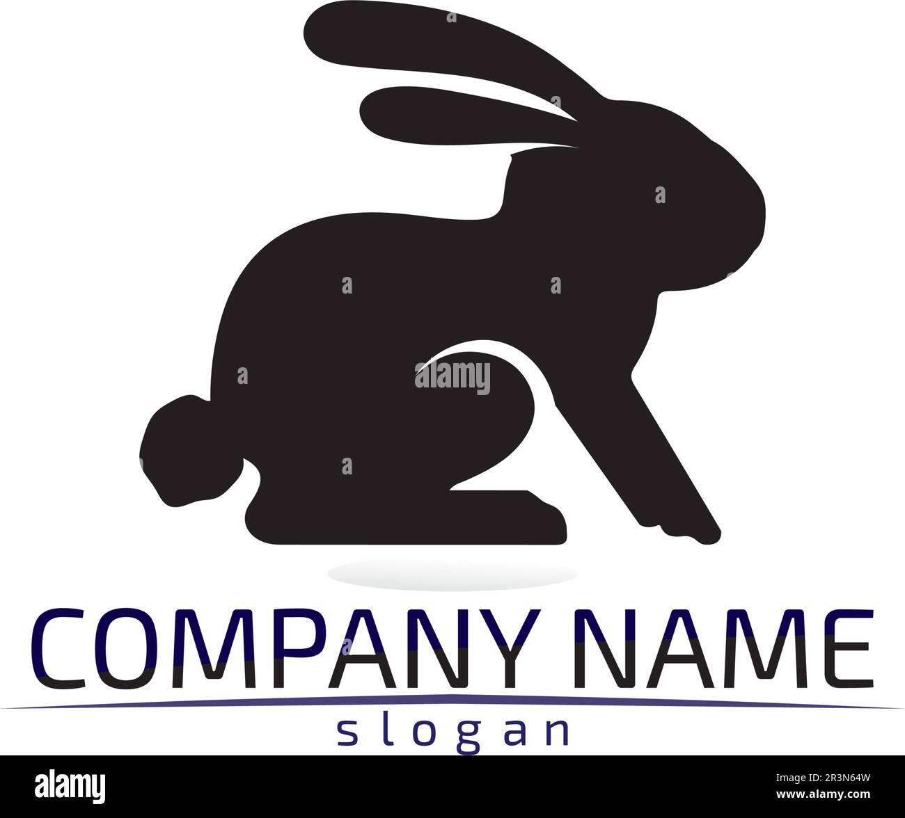 Rabbit vector Logo template and animal icon design Stock Vector Image ...