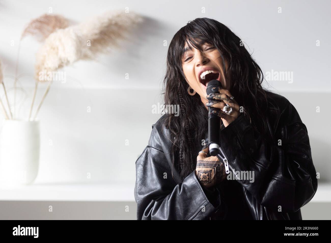 Mannheim, Germany. 24th May, 2023. Loreen, Swedish singer and winner of ...