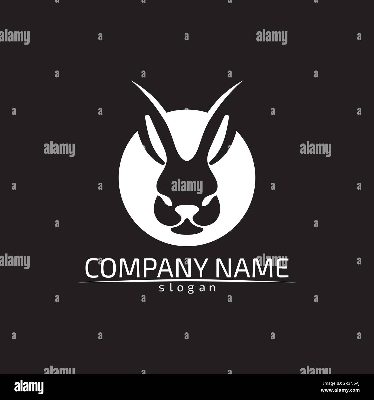 Rabbit vector Logo template and animal icon design Stock Vector Image ...