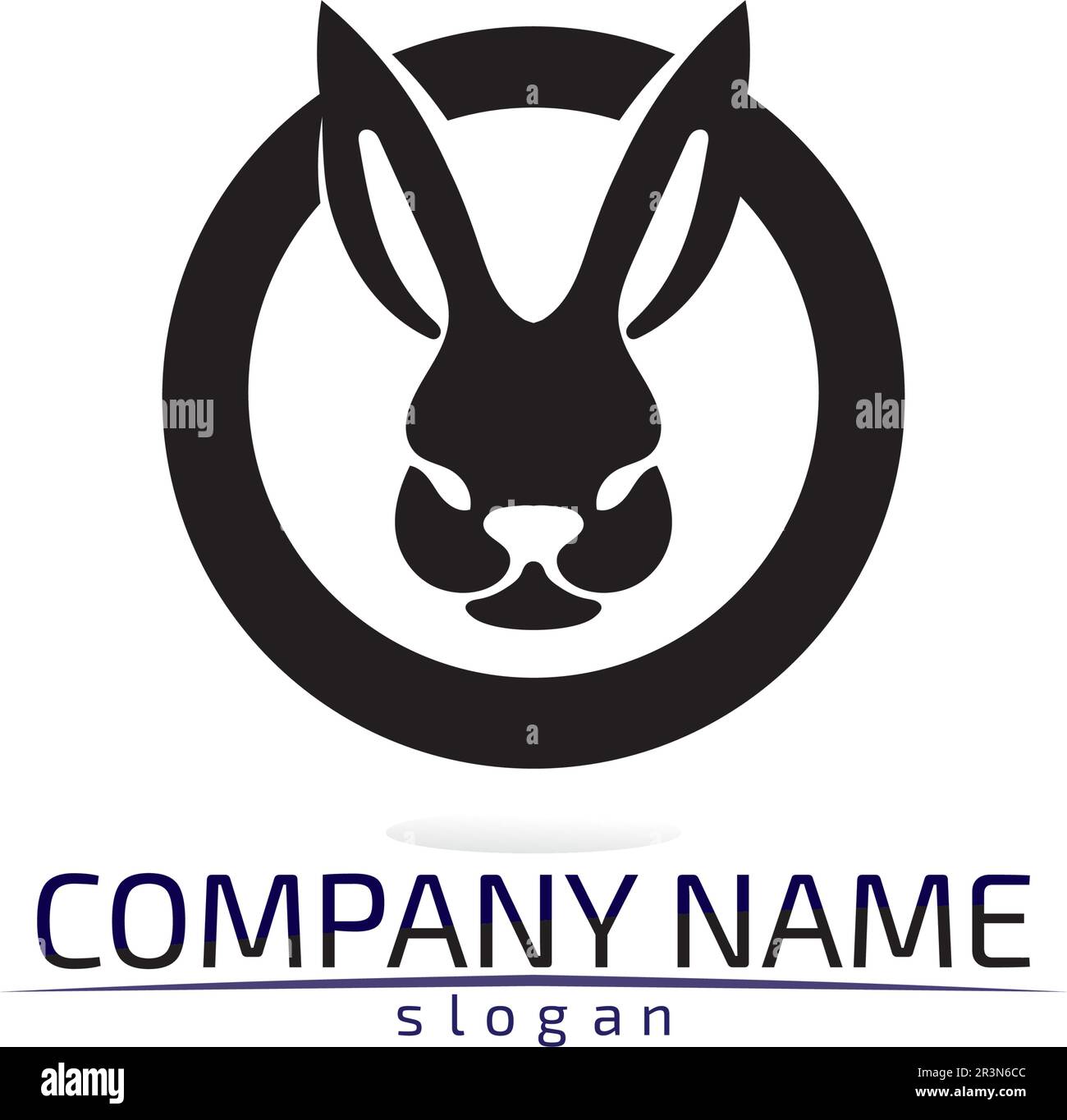 Rabbit vector Logo template and animal icon design Stock Vector Image ...