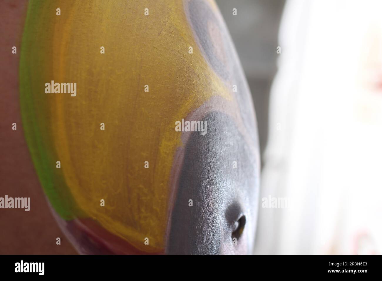 Shot of a painted belly pregnant woman Stock Photo - Alamy