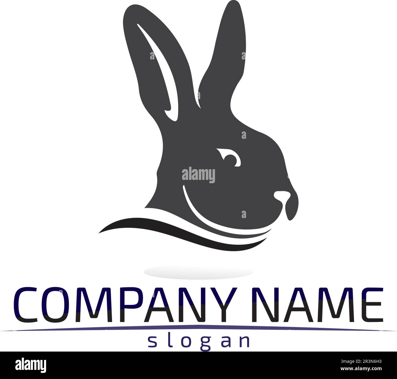 Rabbit vector Logo template and animal icon design Stock Vector Image ...