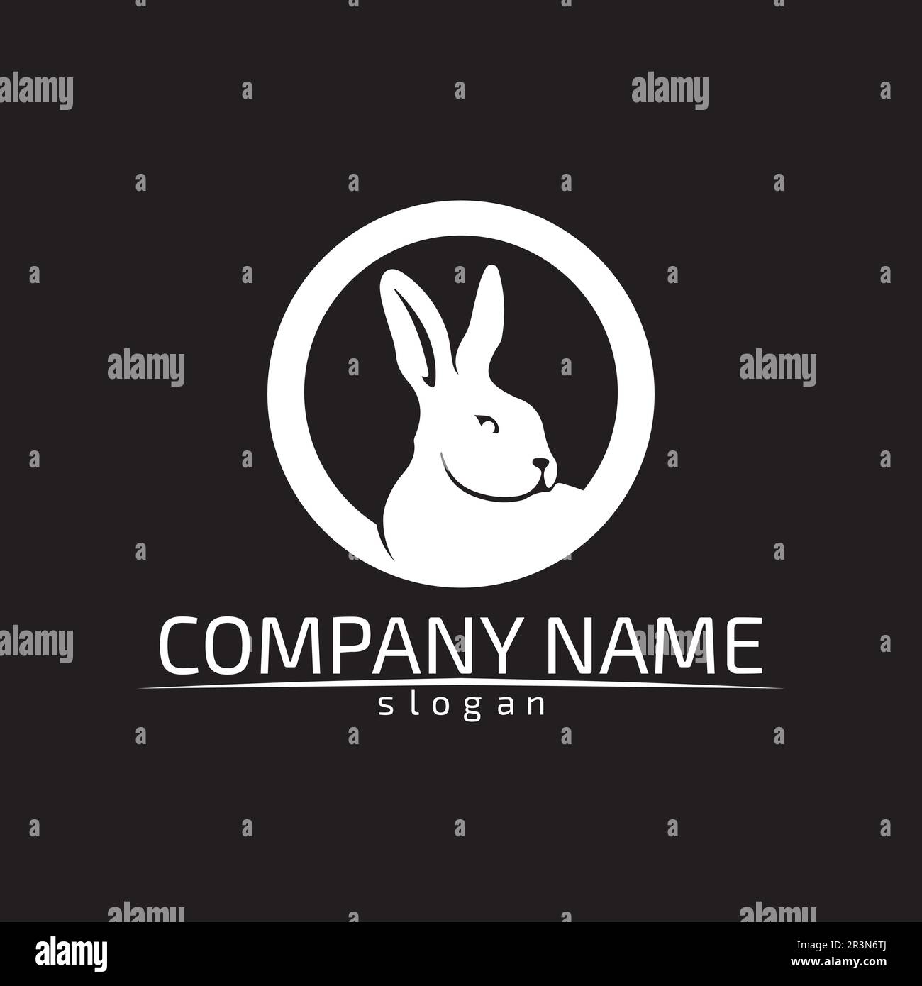 Rabbit vector Logo template and animal icon design Stock Vector Image ...