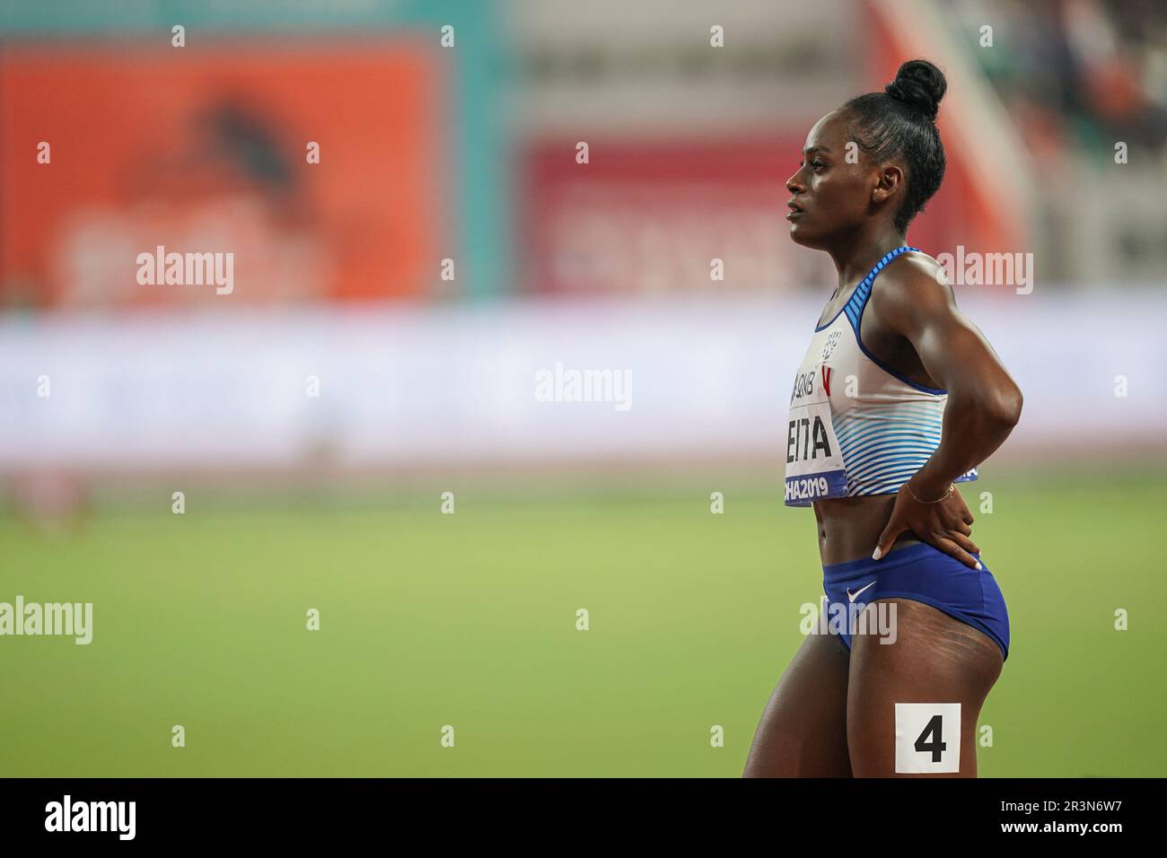 Daryll NEITA running the 4x100m relay at the 2019 World Athletics ...