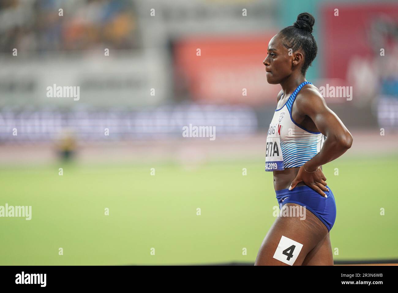 Daryll NEITA running the 4x100m relay at the 2019 World Athletics ...