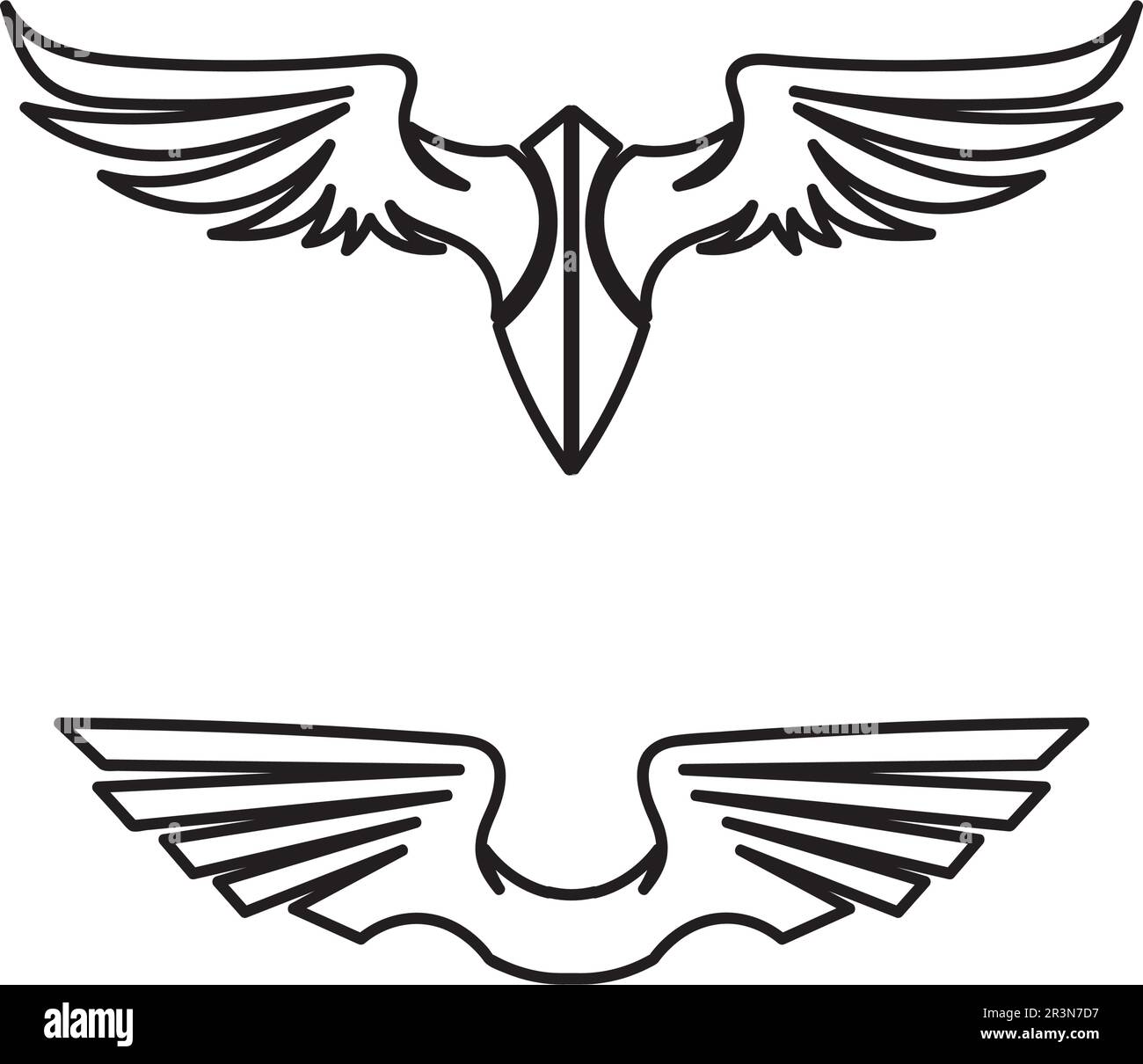 Falcon Wings Logo Template vector icon logo design Stock Vector Image ...